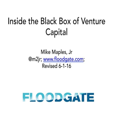 Inside the Black Box of Venture Capital (VC) | PDF