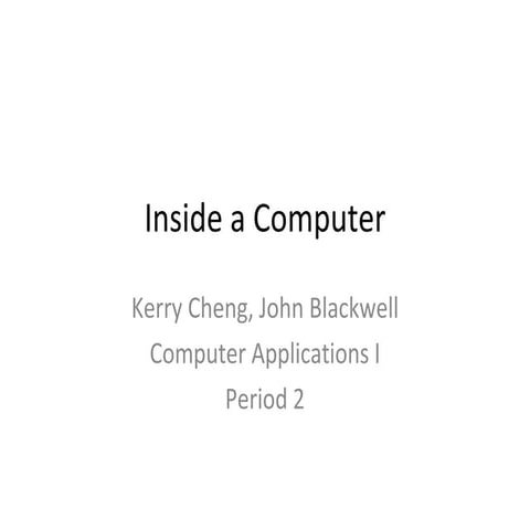 Inside A Computer | PPT