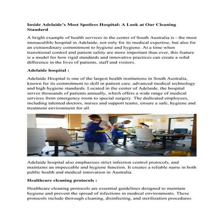 Inside Adelaide’s Most Spotless Hospital_ A Look at Our Cleaning ...