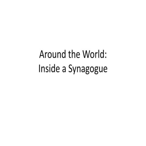 Inside A Synagogue | PPTX