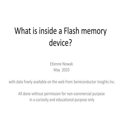 Flash Memory Device Inside Ppt Free Download