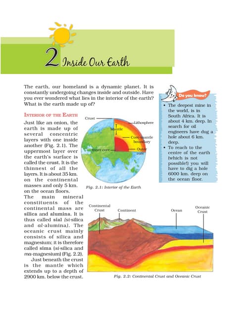 Inside our earth (grade VII, c-2) | PPTX