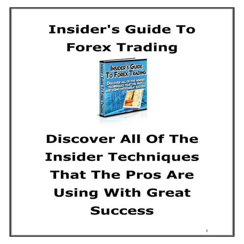 Insiders guide to_forex_trading | PDF