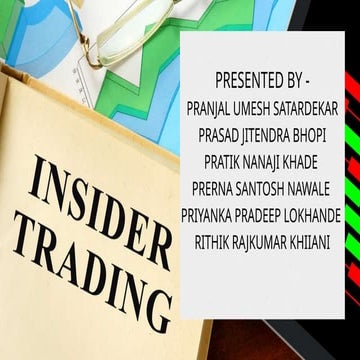 Comprehensive Guide to Insider Trading Laws and Impact | PPTX