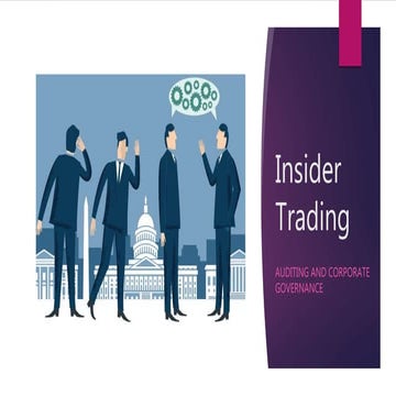 Insider trading complete PPT (SEBI and Case Studies) | PPTX