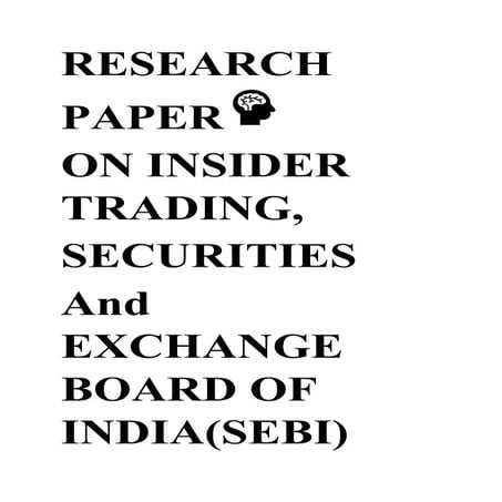 INSIDER TRADING research paper | PDF
