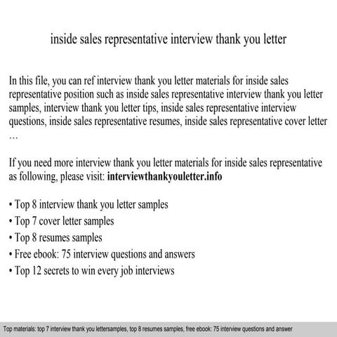 Inside sales representative | PPT