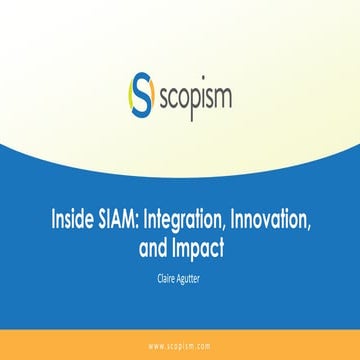 ITIL SIAM - Service Integration and Management Model | PDF