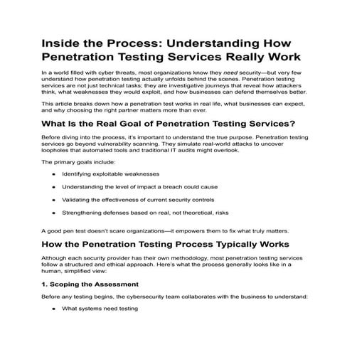Inside the Process_ Understanding How Penetration Testing Services ...