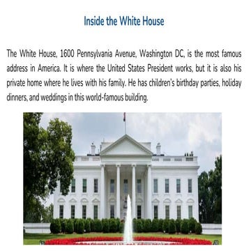Inside the White House | PPTX