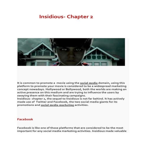 Insidious chapter 2 | PDF