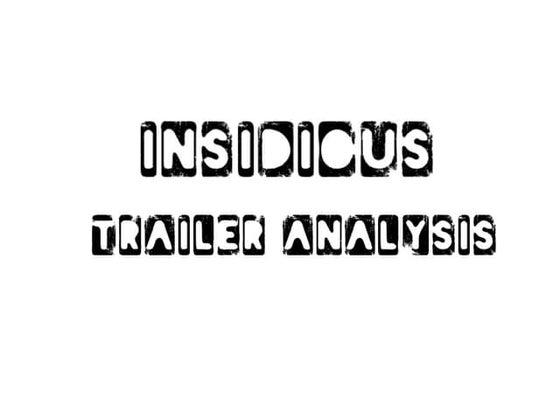 Insidious scene reflecting on theories and techniques | DOCX | Sleep Disorders | Diseases and ...