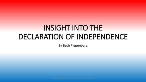Declaration Of Independence | PPT