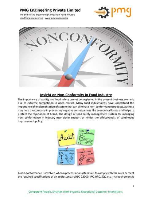 Non confirming product according to food Authority | PPT