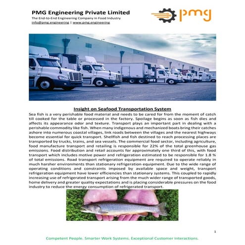 Insight on Seafood Transportation System- Regulation, Components, Multi ...