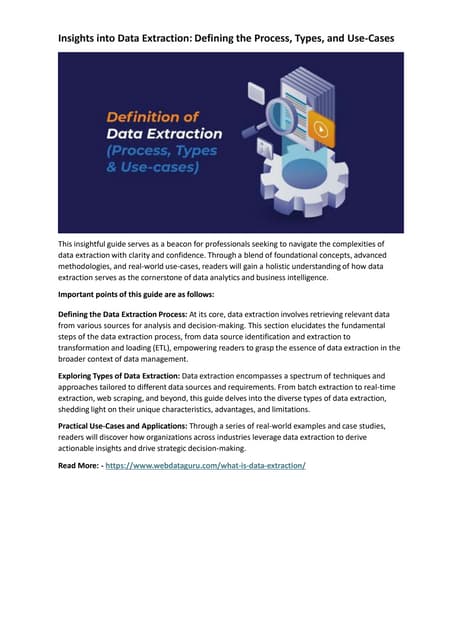 How Does Data Extraction Work - WebDataGuru | PDF