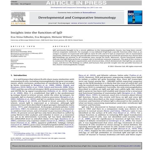 Insights into the function of IgD | PDF
