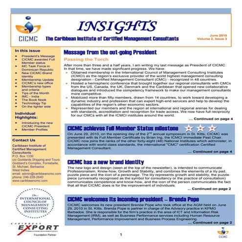 Insights Newsletter August 2010 | PDF