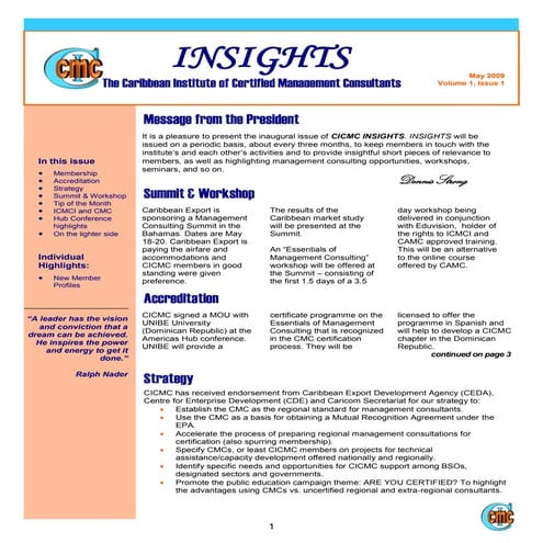 Insights Newsletter August 2010 | PDF