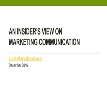 Insights on marketing communications | PPTX