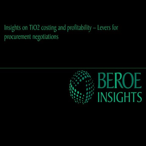 Insights on TiO2 costing and profitability - levers for procurement ...