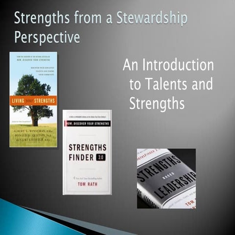 Insights on using strengths finder 2.0 as presented to sing, may 6 ...