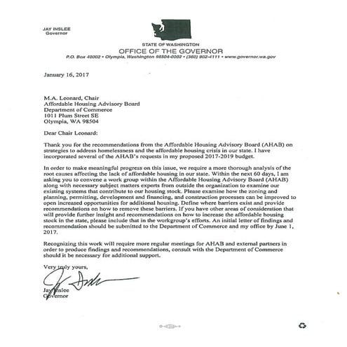 Letter from Governor Inslee | PDF