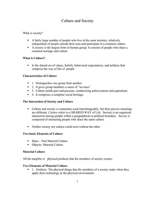 Lecture 06.culture and types | PPT | Religion & Spirituality