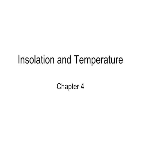 Insolation and temperature | PPT