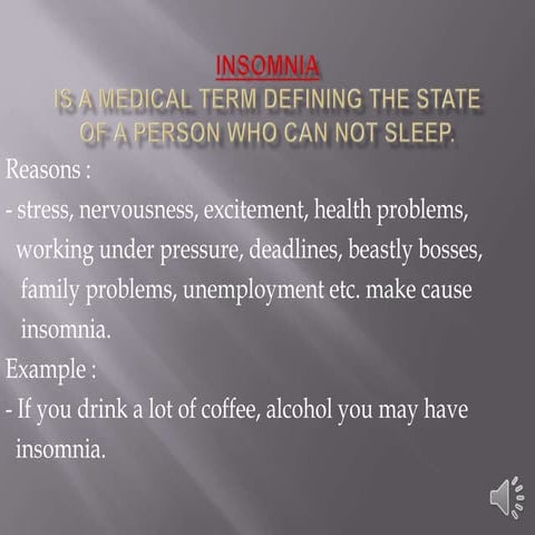 Insomnia | PPTX