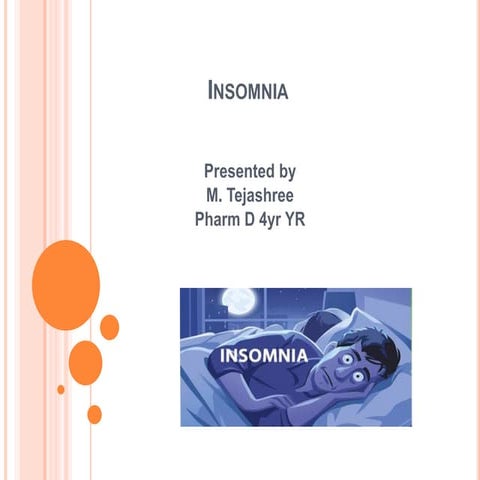 Insomnia notes (PHARM D) | PPTX