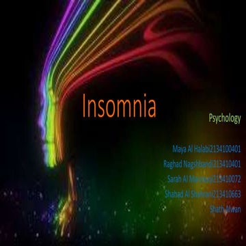 Insomnia | PPTX