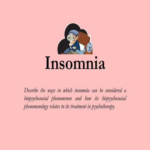 Insomnia presentation | PPTX