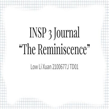 INSP 3 JOURNAL | PPTX