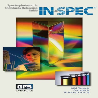 In Spec Spectrophotometric Standards Reference Guide 2011 | PDF