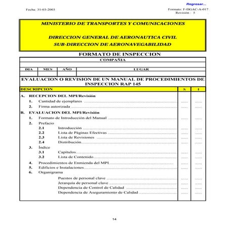 Hojas De Inspeccion | PDF
