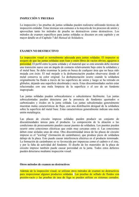 Procedimiento de inspeccion visual de soldadura | PDF