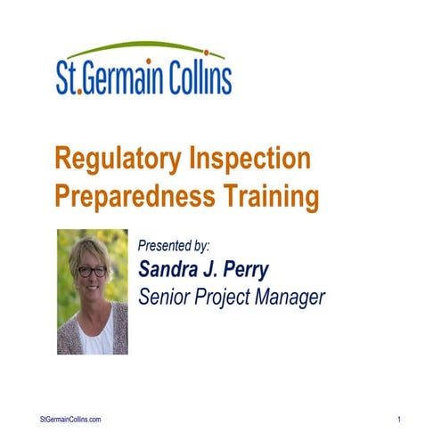 Regulatory Inspection Preparedness Training | PDF