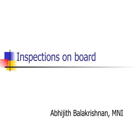 Inspections On Board | PPT