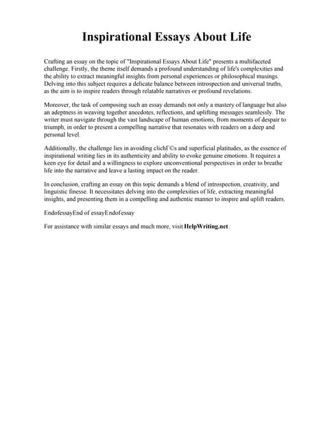 Essay On Life Experience.pdf