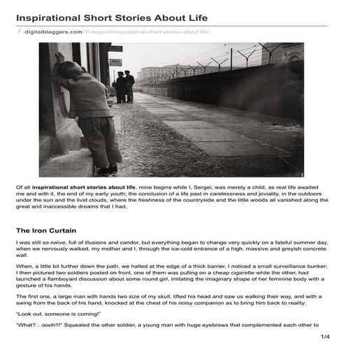 Inspirational short stories about life | PDF