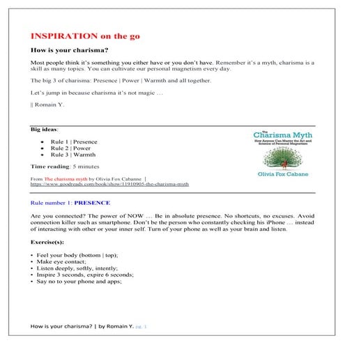 How to boost your charisma ? | PDF