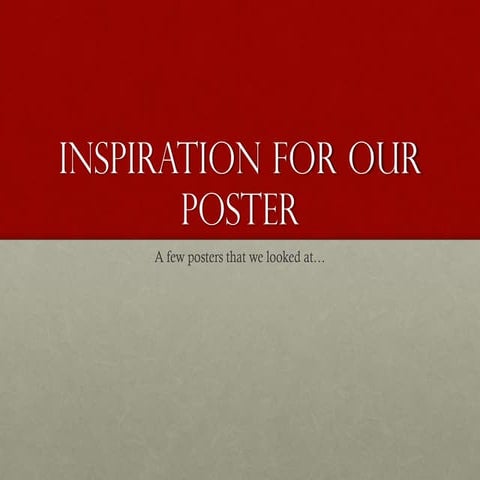Planning for our poster | PPTX