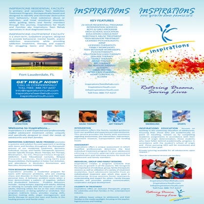 Inspirations for Youth and Familie Teen Rehab brochure | PDF