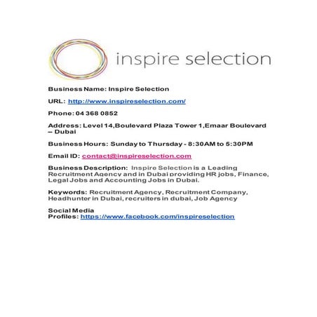 Inspire Selection | DOCX | Human Resources | Business