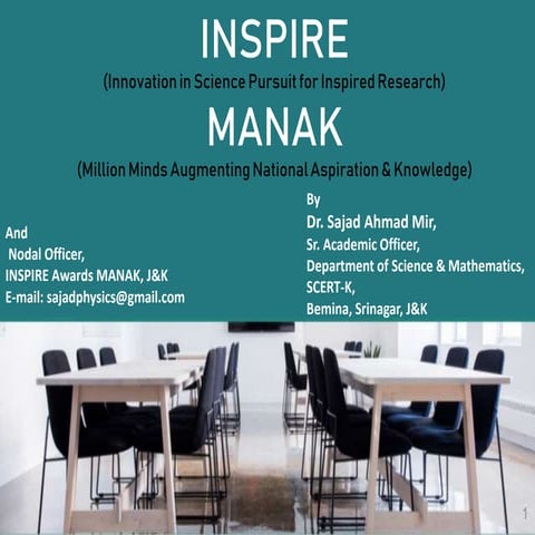 INSPIRE Awards MANAK ((Innovation in Science Pursuit for Inspired ...