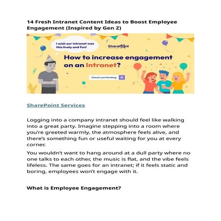14 Fresh Intranet Content Ideas to Boost Employee Engagement (Inspired ...