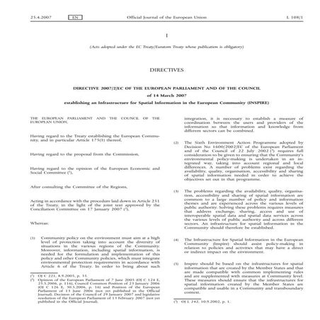 The INSPIRE Directive | PDF