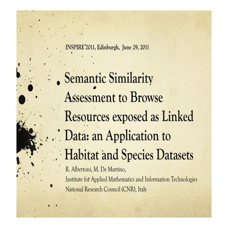 Semantic Similarity Assessment to Browse Resources exposed as Linked ...