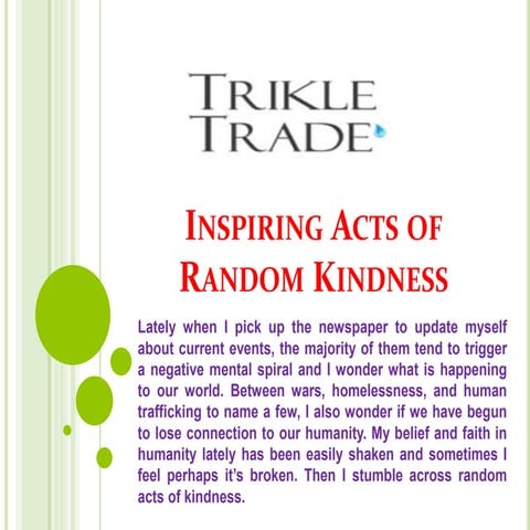 Inspiring acts of random kindness | PPT
